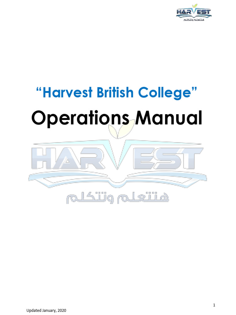 Harvest Operations Manual | PDF | Operations Management | Disciplines