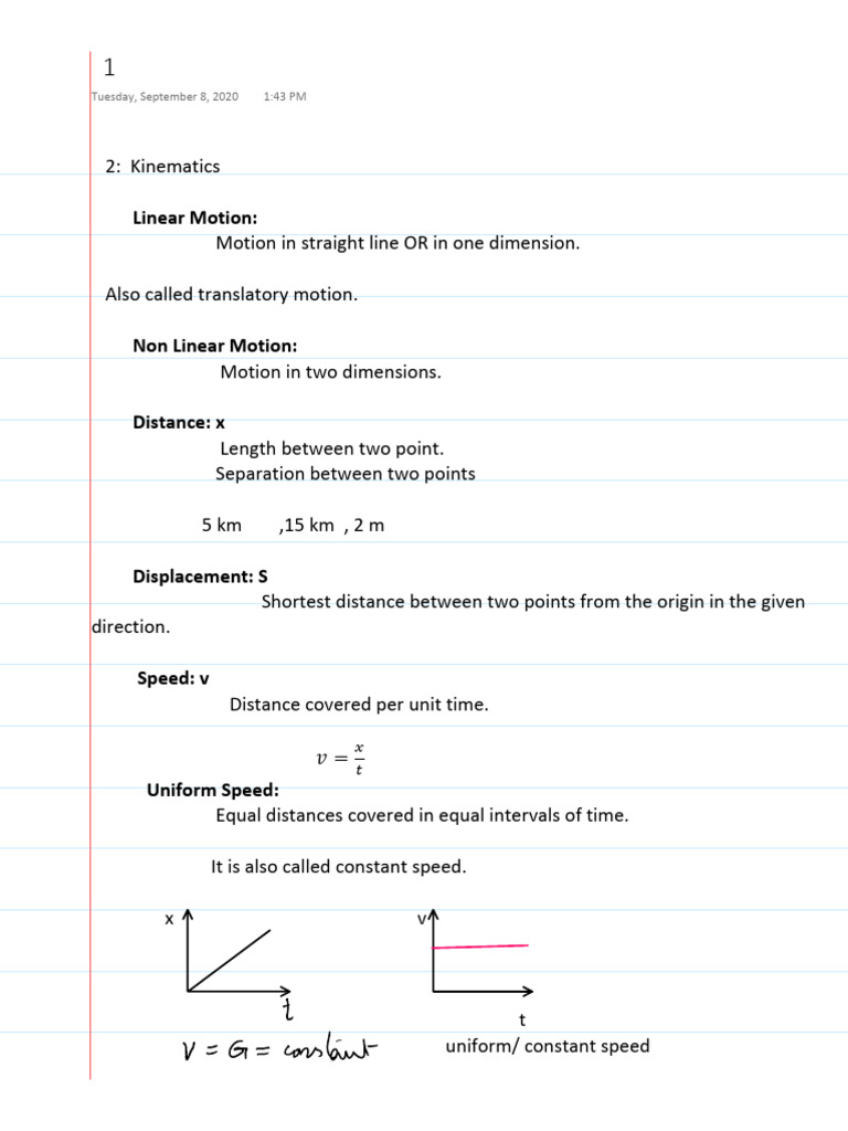 2 Kinematics | PDF