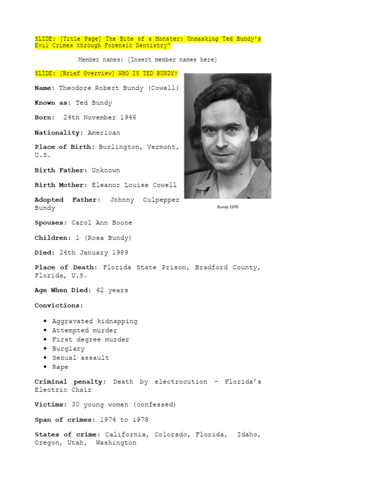 Ted Bundy | PDF | Psychopathy | Criminology
