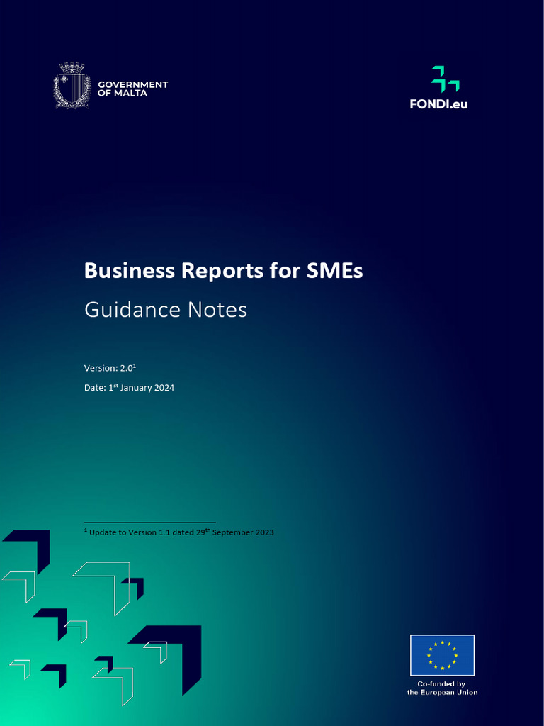 Business Reports For SMEs Guidance Notes - V2.0 | PDF | Small And ...