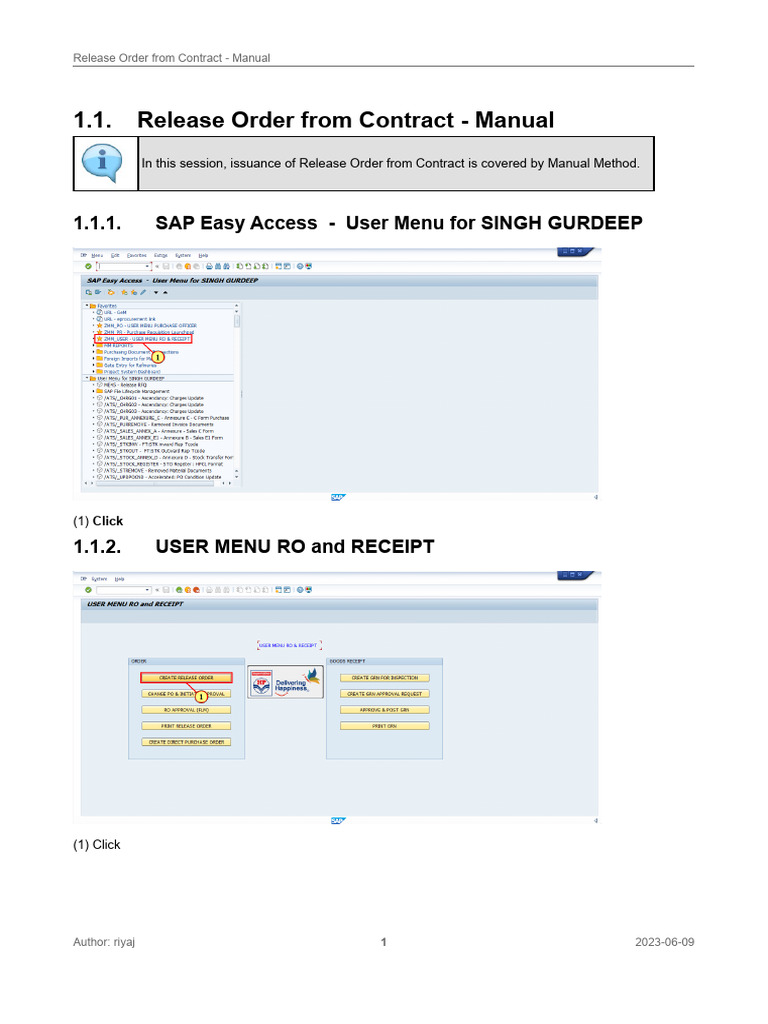 Release Order From Contract | PDF | Login | Microsoft Windows
