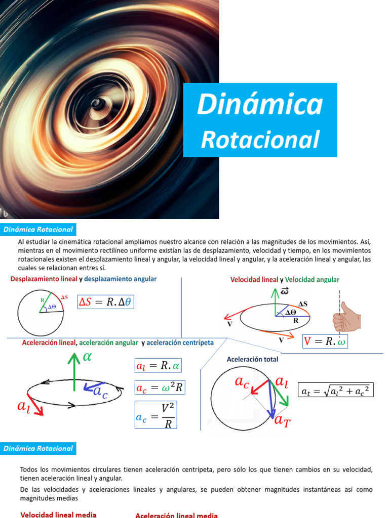 Dinámica Rotacional | PDF | Esfuerzo de torsión | Vector Euclidiano