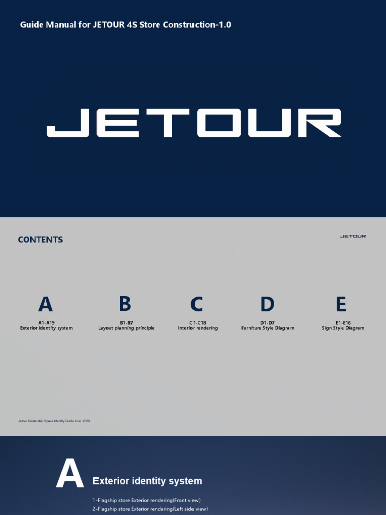 Guide Manual For JETOUR 4S Store Construction 1.0 | PDF | Countertop ...