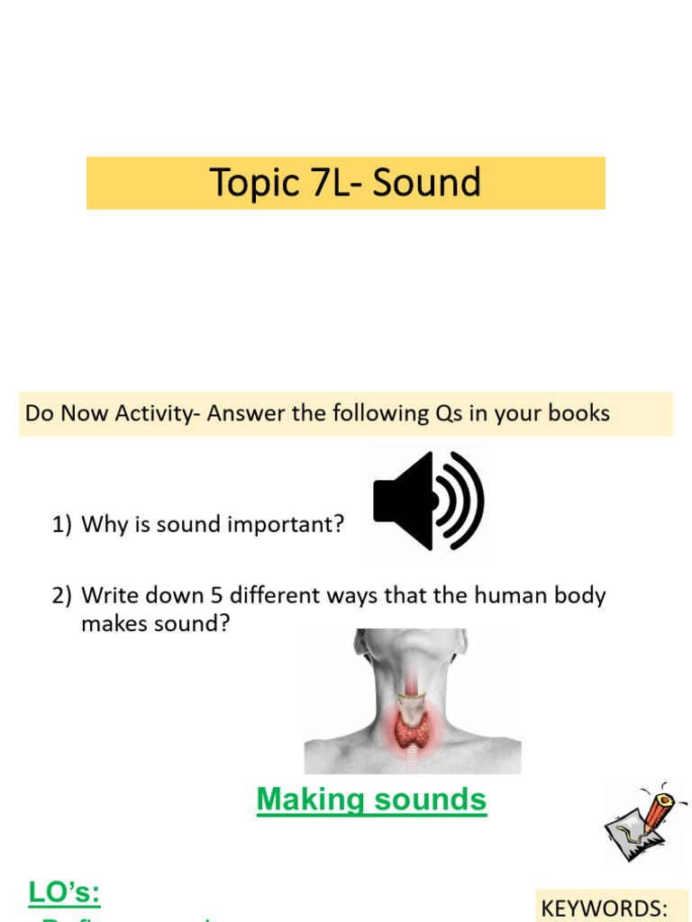 Topic 7L- Sound | Download Free PDF | Ear | Sound