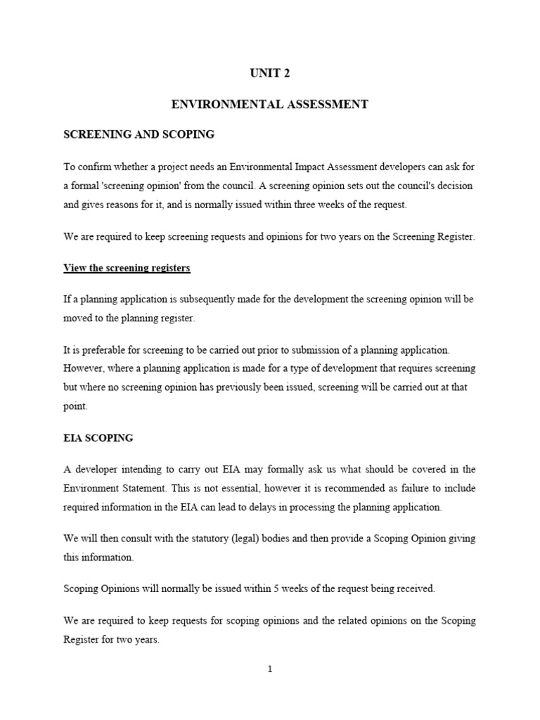 Esia Unit 2 New | Download Free PDF | Environmental Impact Assessment | Mathematical Model