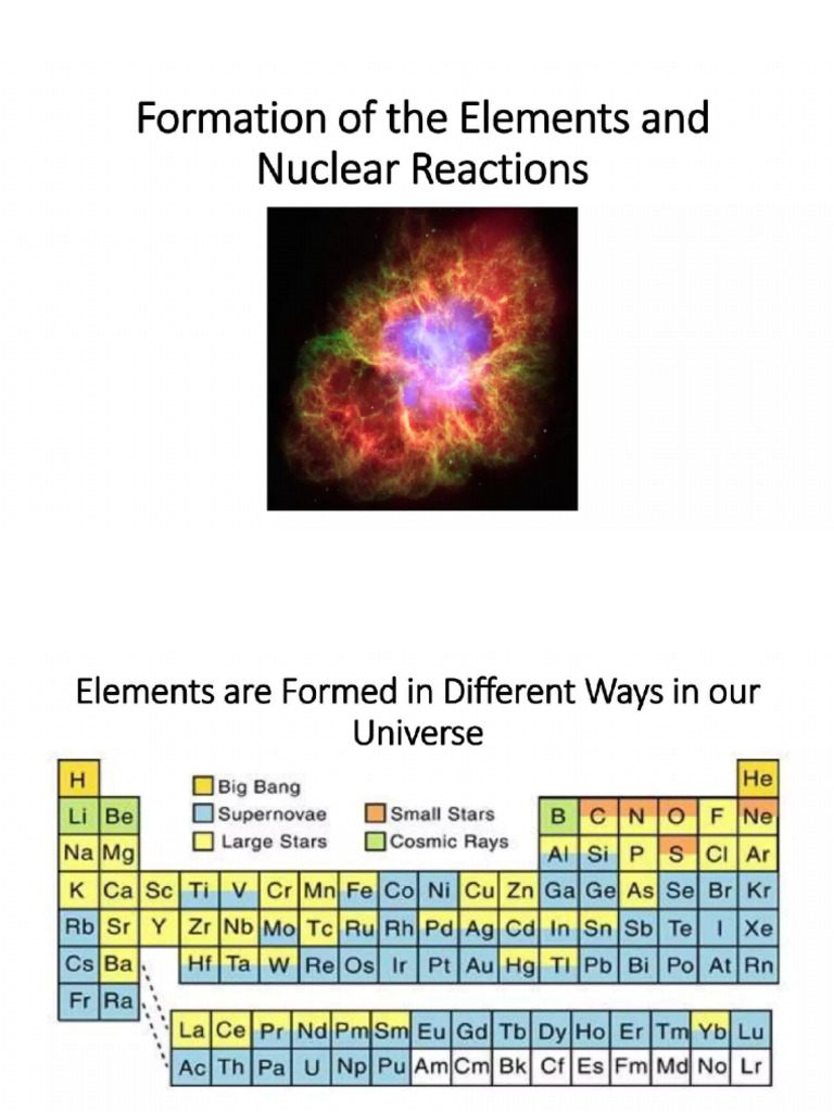 Formation of Light & Heavy Elements | PDF