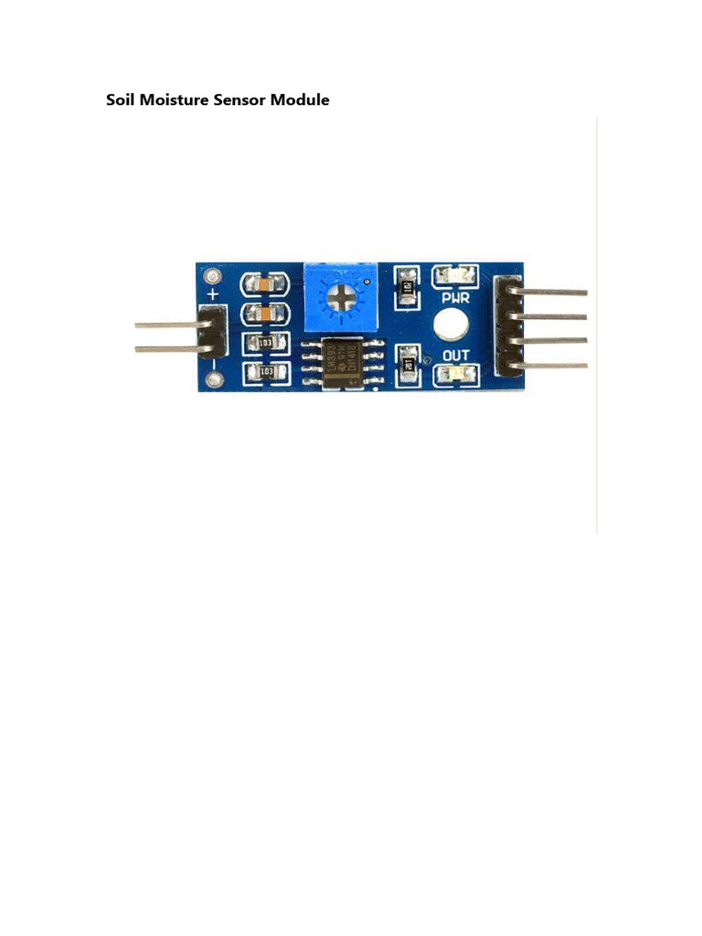 Soil Moisture Sensor Module | PDF | Sensor | Electricity