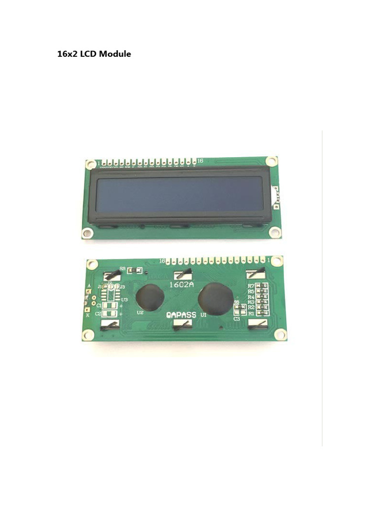 16x2 LCD Module | Download Free PDF | Liquid Crystal Display | Backlight