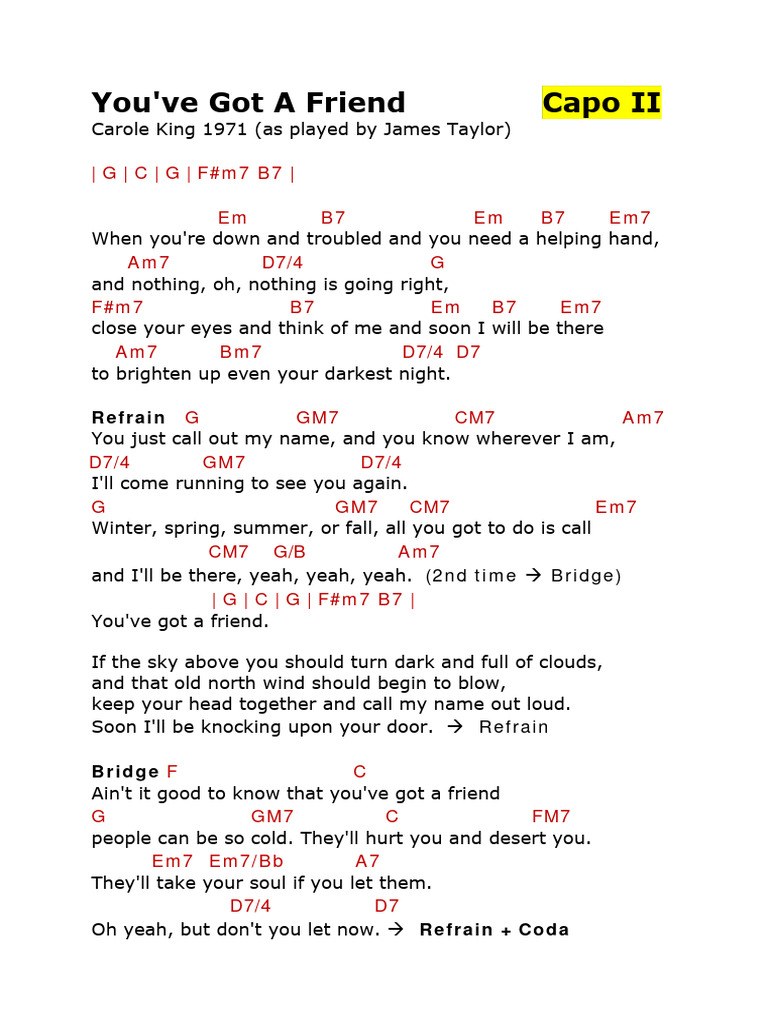 You've Got A Friend | PDF