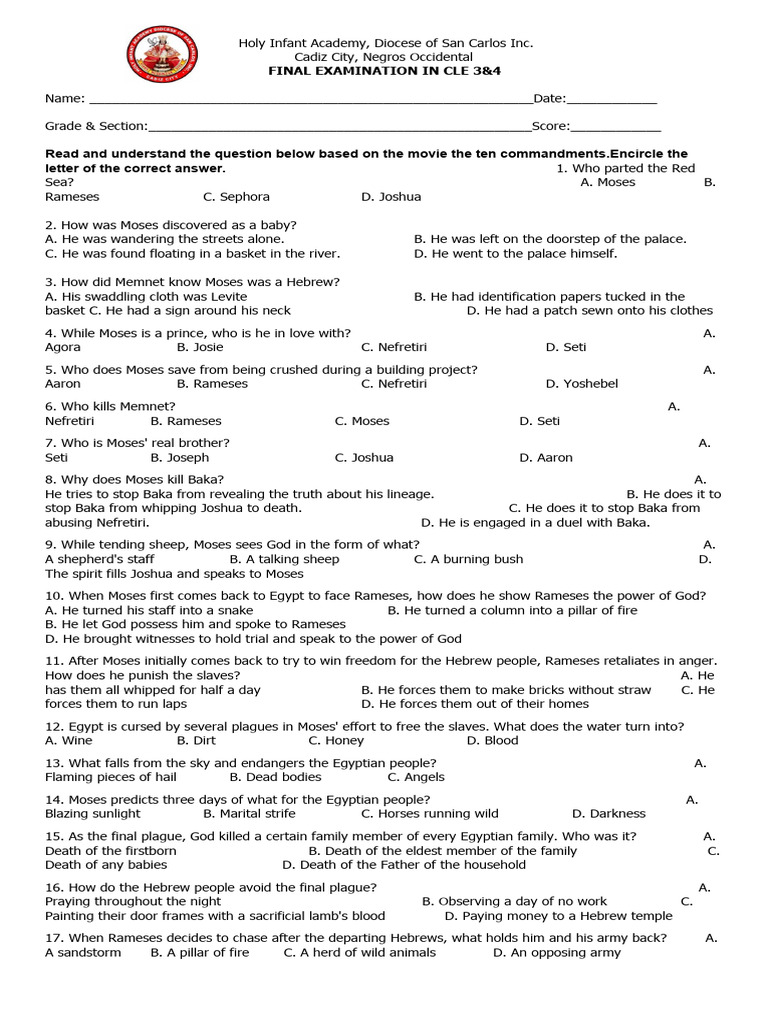 Final Cle 3&4 | PDF | Sacraments | Confirmation