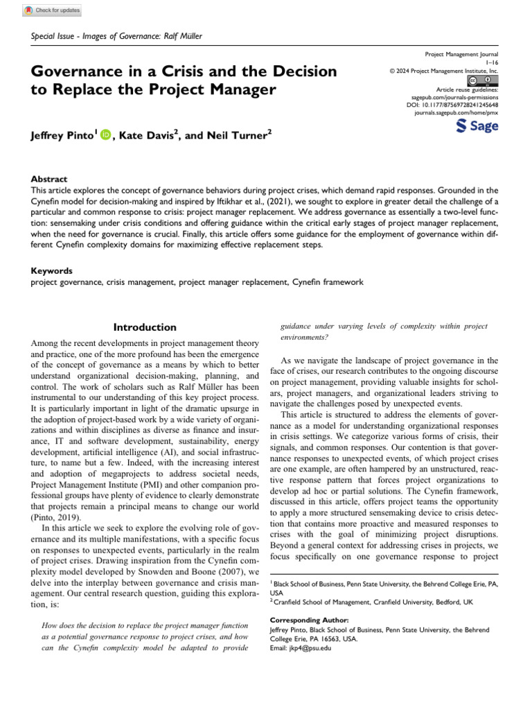 Crisis Governance and PM Replacement | PDF | Governance | Cognition