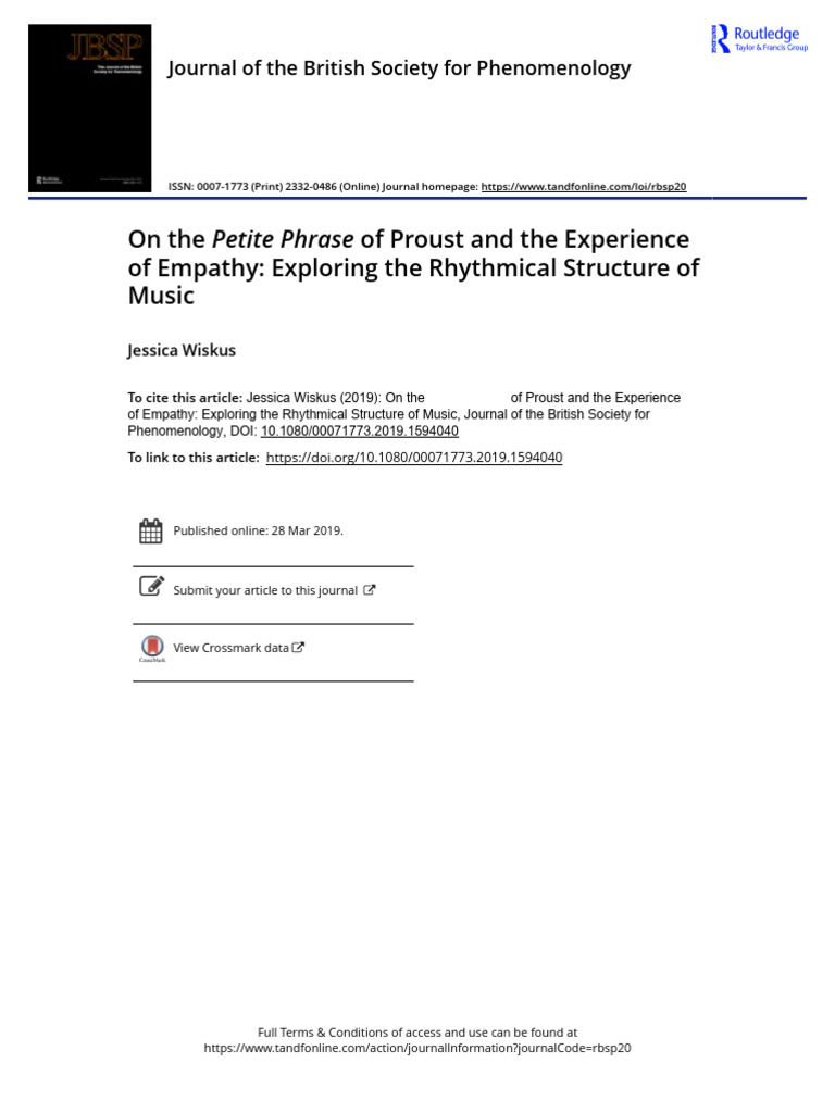 Exploring The Rhythmical Structure of Music | PDF | Phenomenology ...