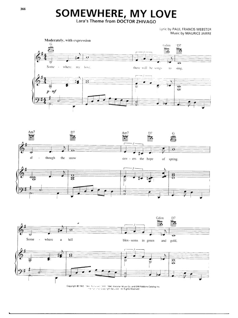 Somewhere My Love | PDF