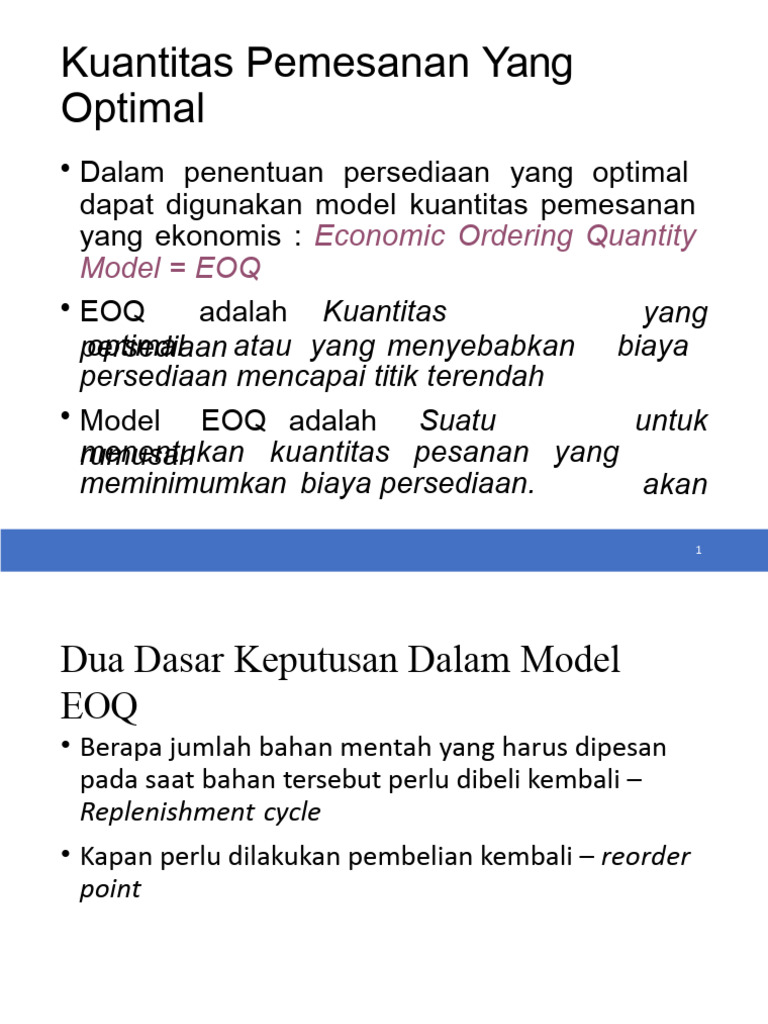 Materi EOQ | PDF