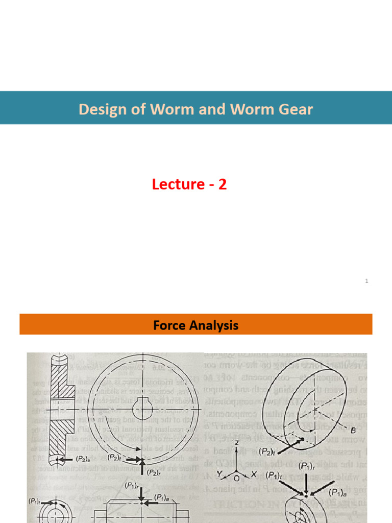 Worm Gear Design and Analysis | PDF | Gear | Mechanical Engineering