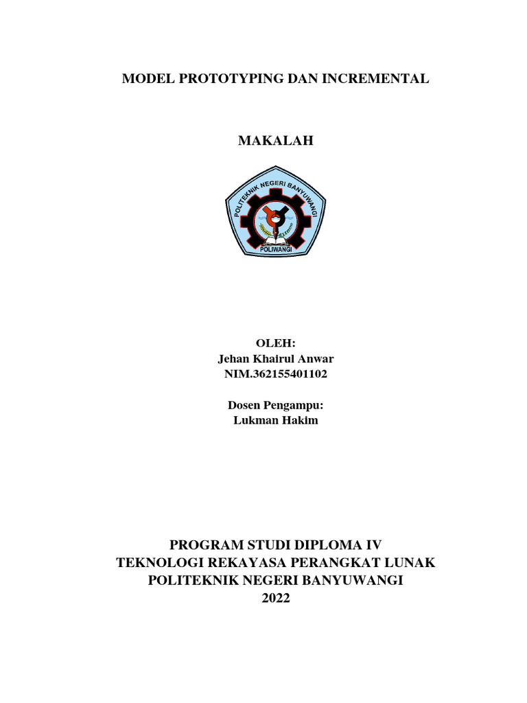 JehanKhairulAnwar - Prototyping Dan Incremental | PDF | Seni | Teknologi & Rekayasa