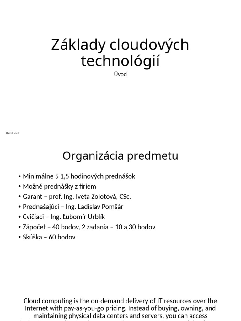 Prednaska 1 | PDF