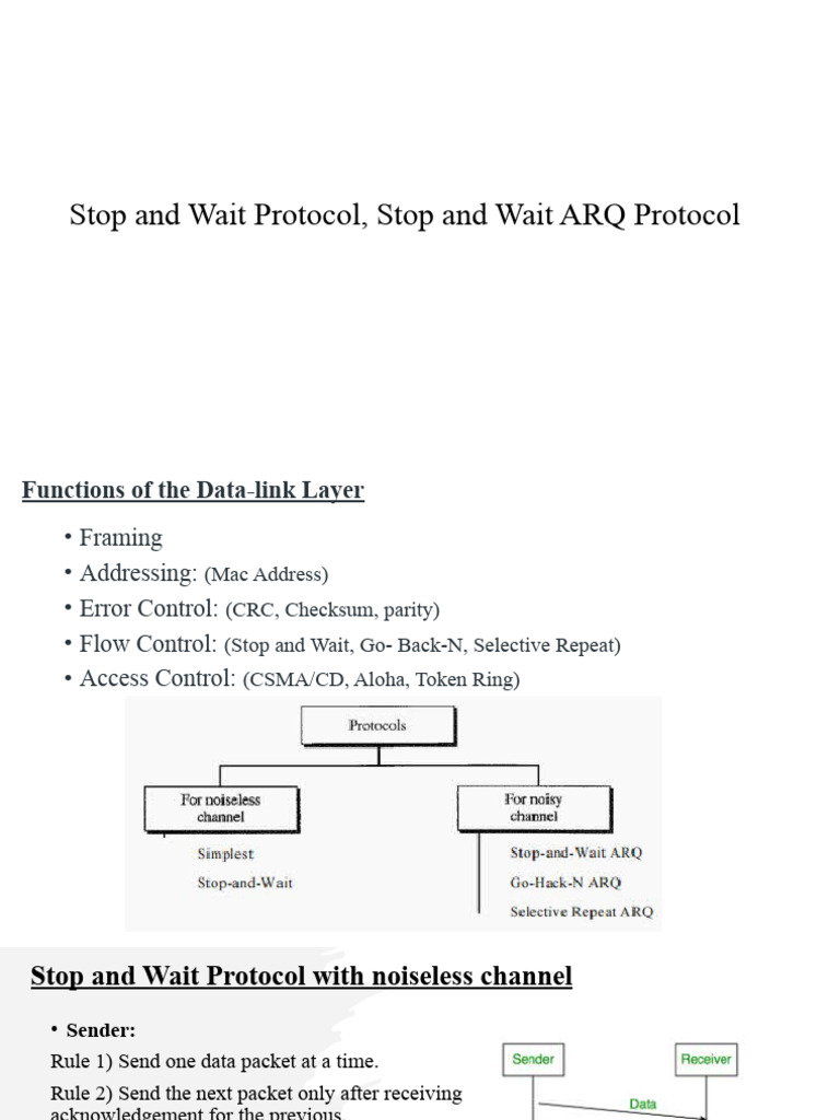 Stop and Wait Protocol, Stop and Wait (Autosaved) | PDF