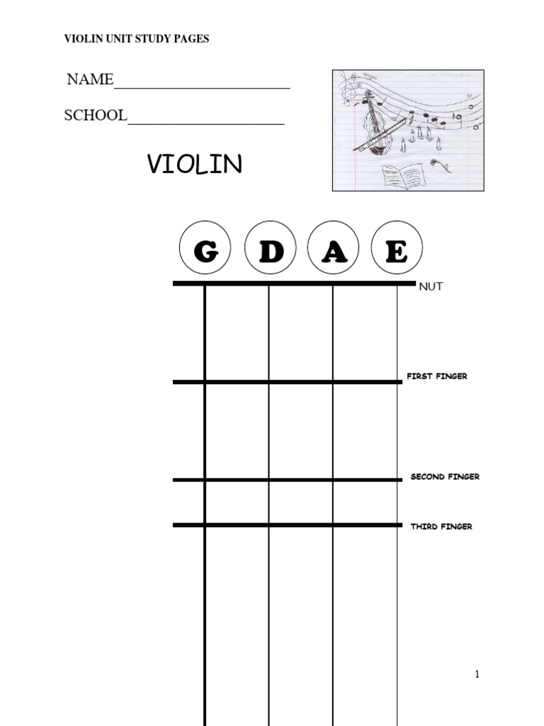 Violin Unit Study Pages | PDF | Violin | String Instruments