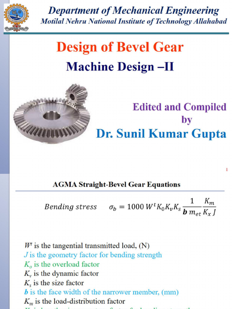 Design of Bevel Gear | PDF