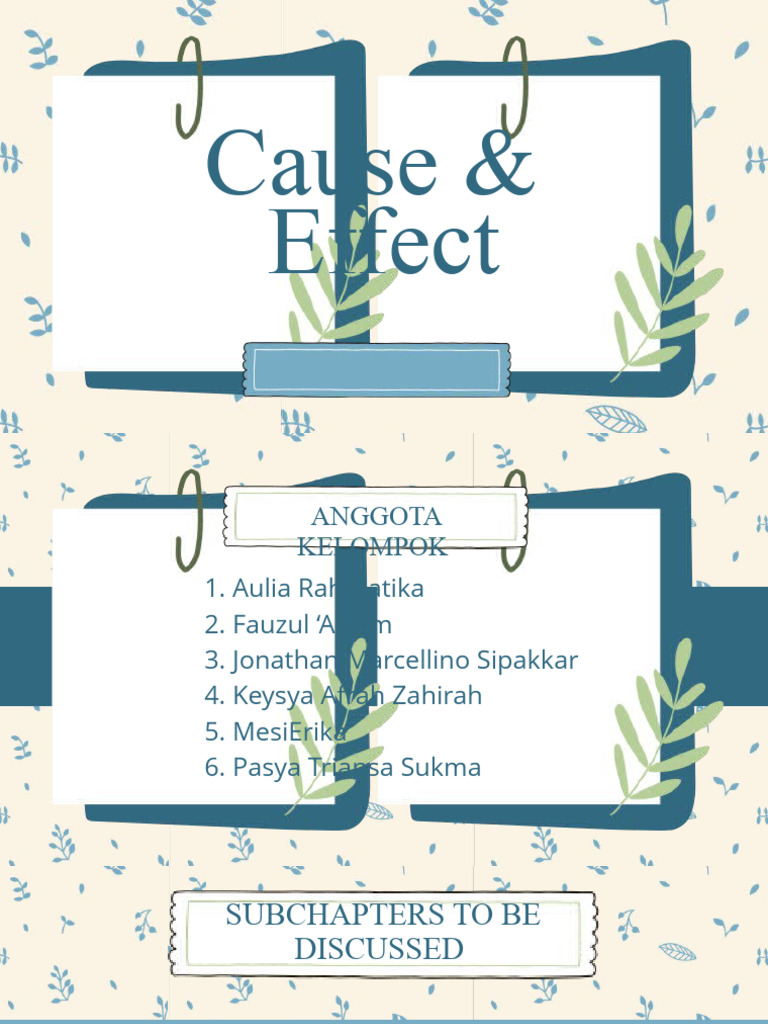 Cause & Effect | PDF | Karier & Perkembangan | Seni & Disiplin Bahasa