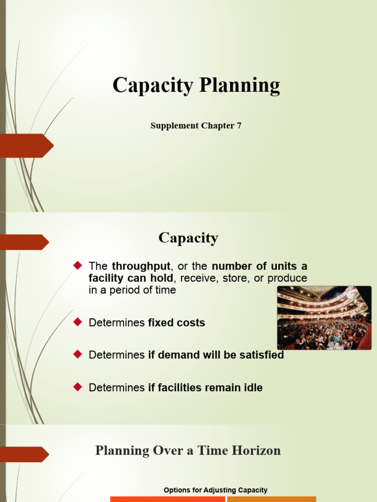 OM CH 7 Capacity and Constraint MGT | PDF | Economies | Business Economics