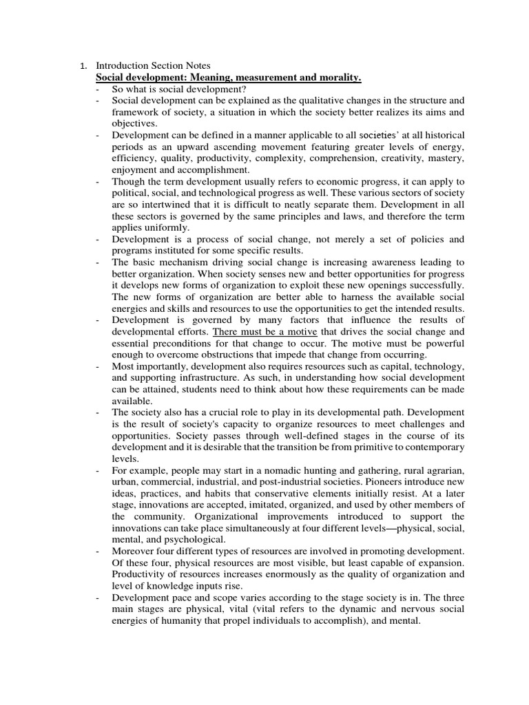 Introduction Section Notes | PDF