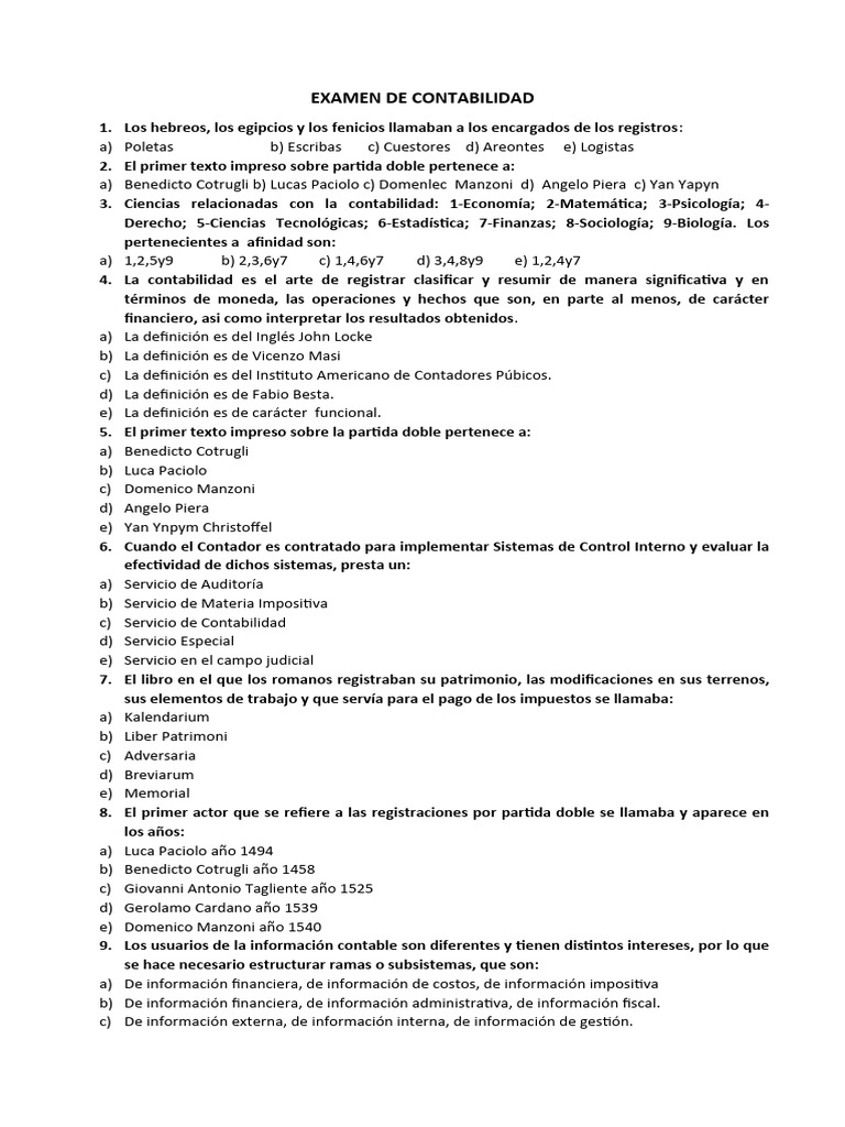 Examen de Contabilidad Practicos | PDF | Contabilidad | Auditoría
