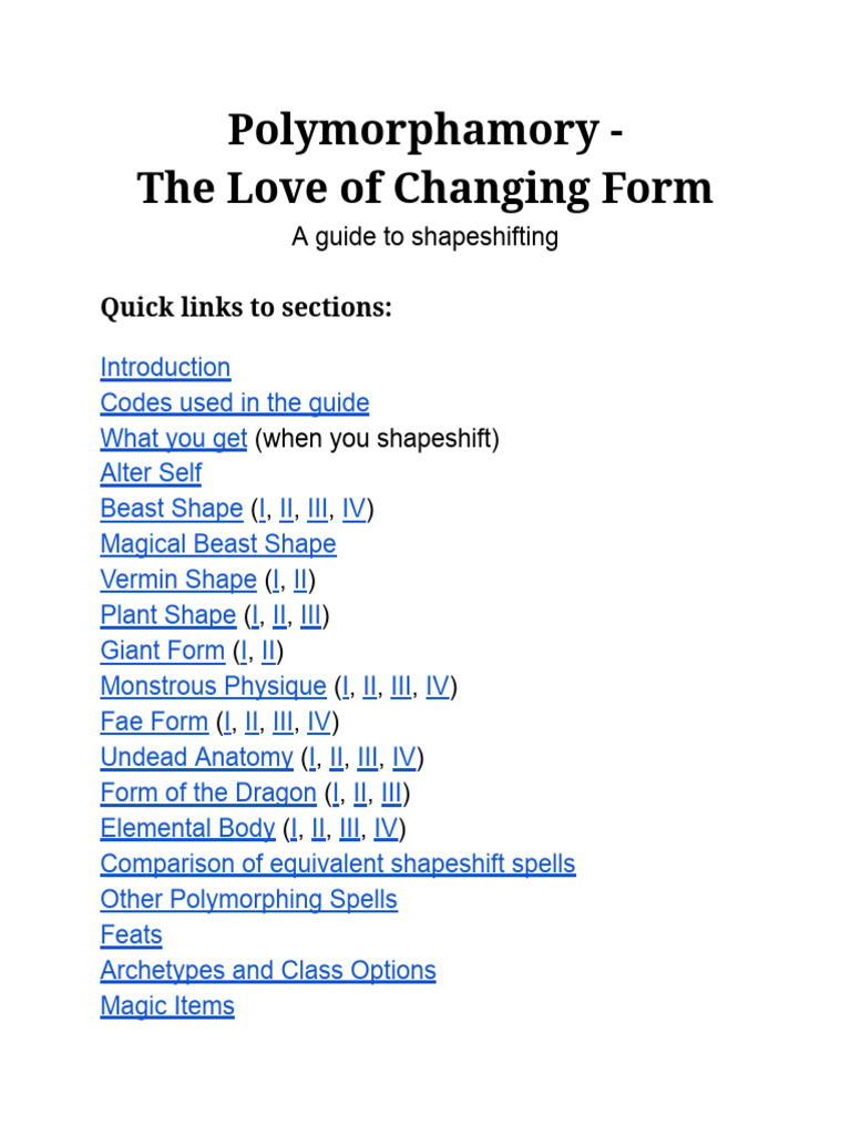Polymorphamory - The Love of Changing Form | Download Free PDF | Senses | Shapeshifting