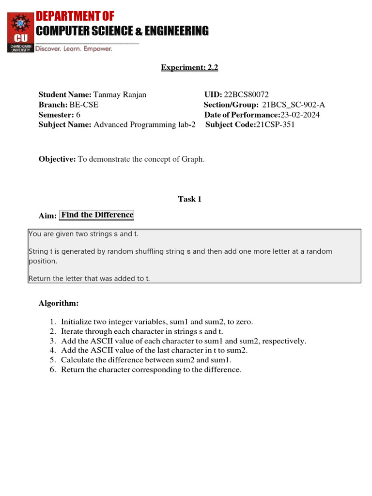 AP 2.2 Tanmay | PDF | String (Computer Science) | Mathematical Logic