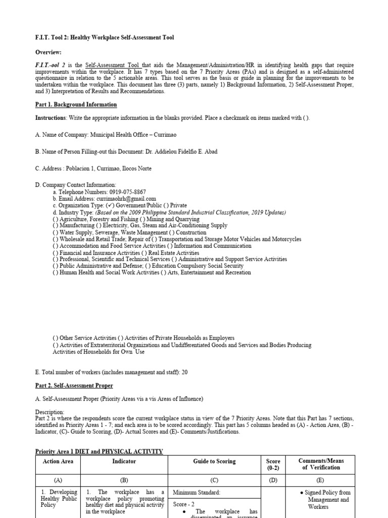 FITool 2 Final Version | PDF | Volunteering