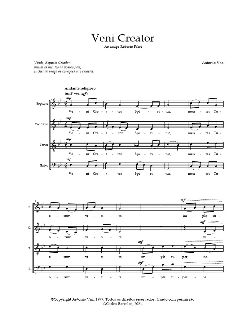 Veni Creator 2021 | PDF