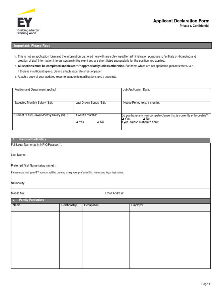 Applicant Declaration Form 2022 v2 | PDF | Bankruptcy | Justice