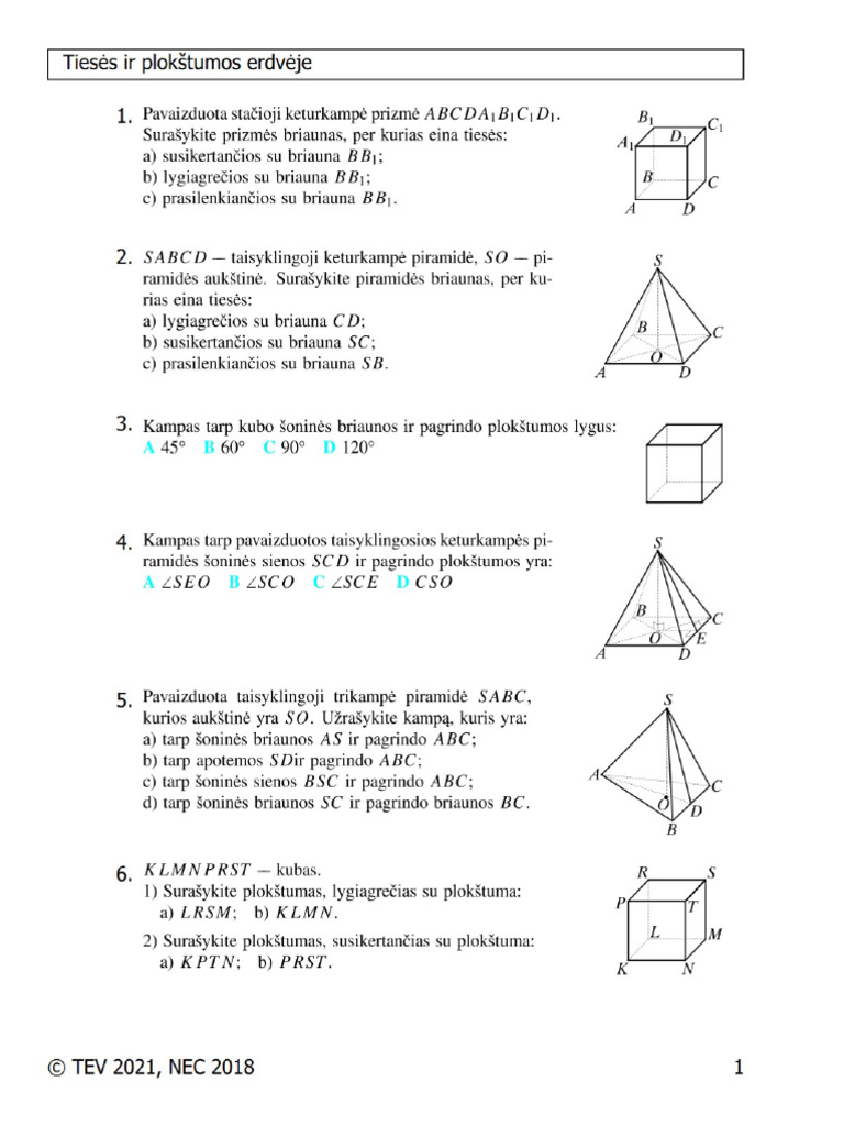 Tieses Ir Plokstumos Erveje | PDF