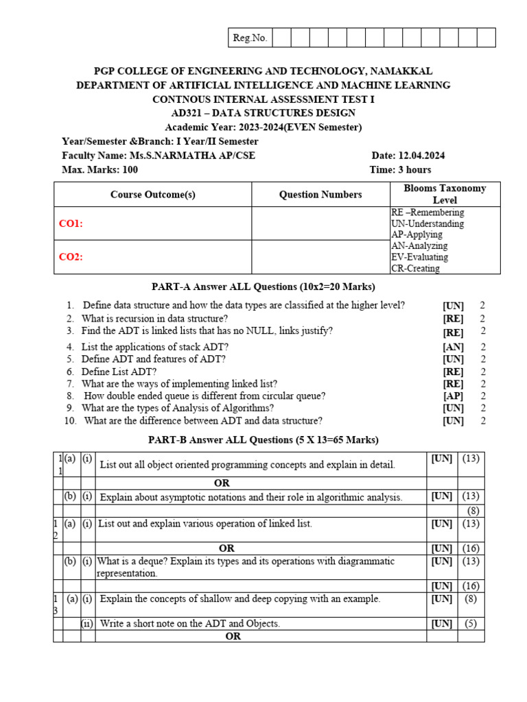 Unit 1 Cs3251 | PDF | Computer Programming | Algorithms And Data Structures Unit 1 Cs3251 | PDF | Computer Programming | Algorithms And Data Structures