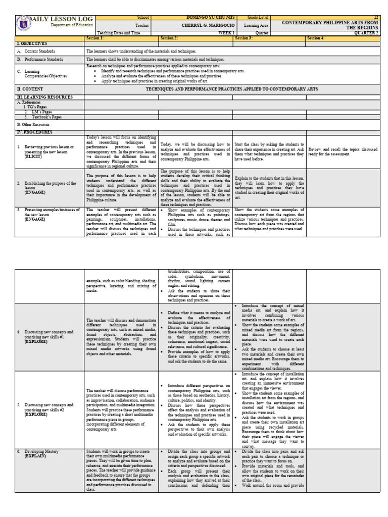 Cpar Q2 Week1 | PDF | The Arts | Multimedia