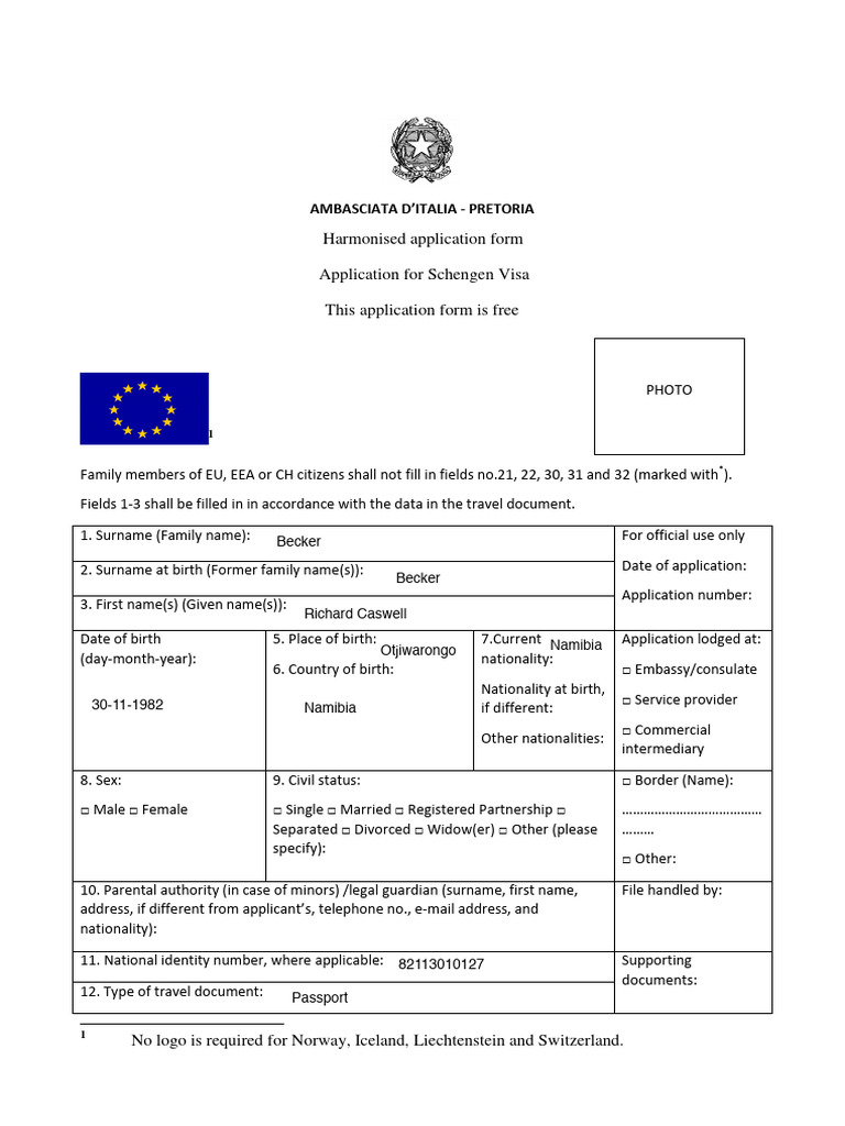 Visa Application Form | Download Free PDF | Travel Visa | Stored Value Card