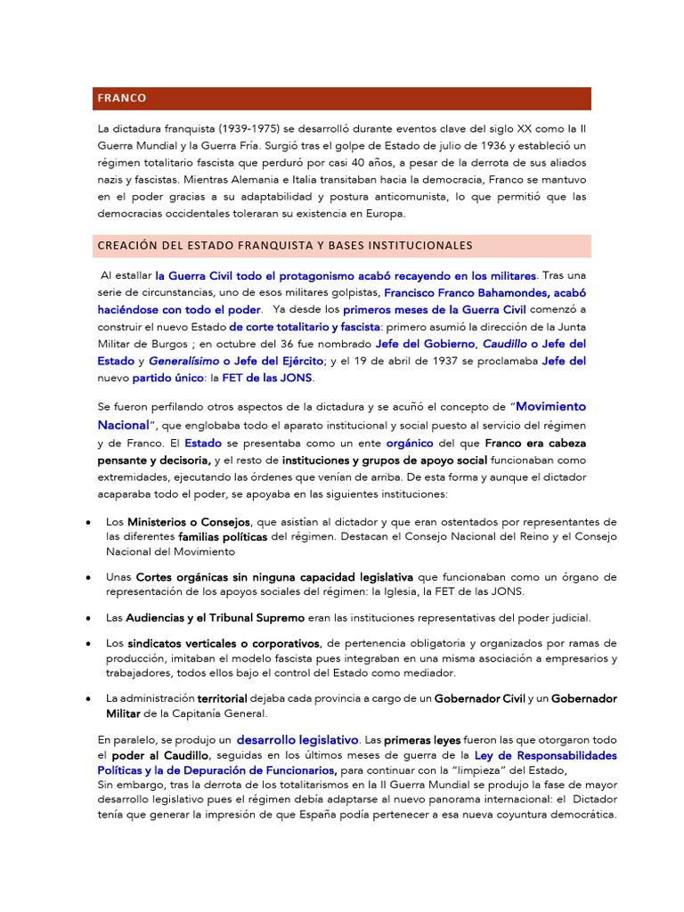 Franco | PDF | Francisco franco | España franquista