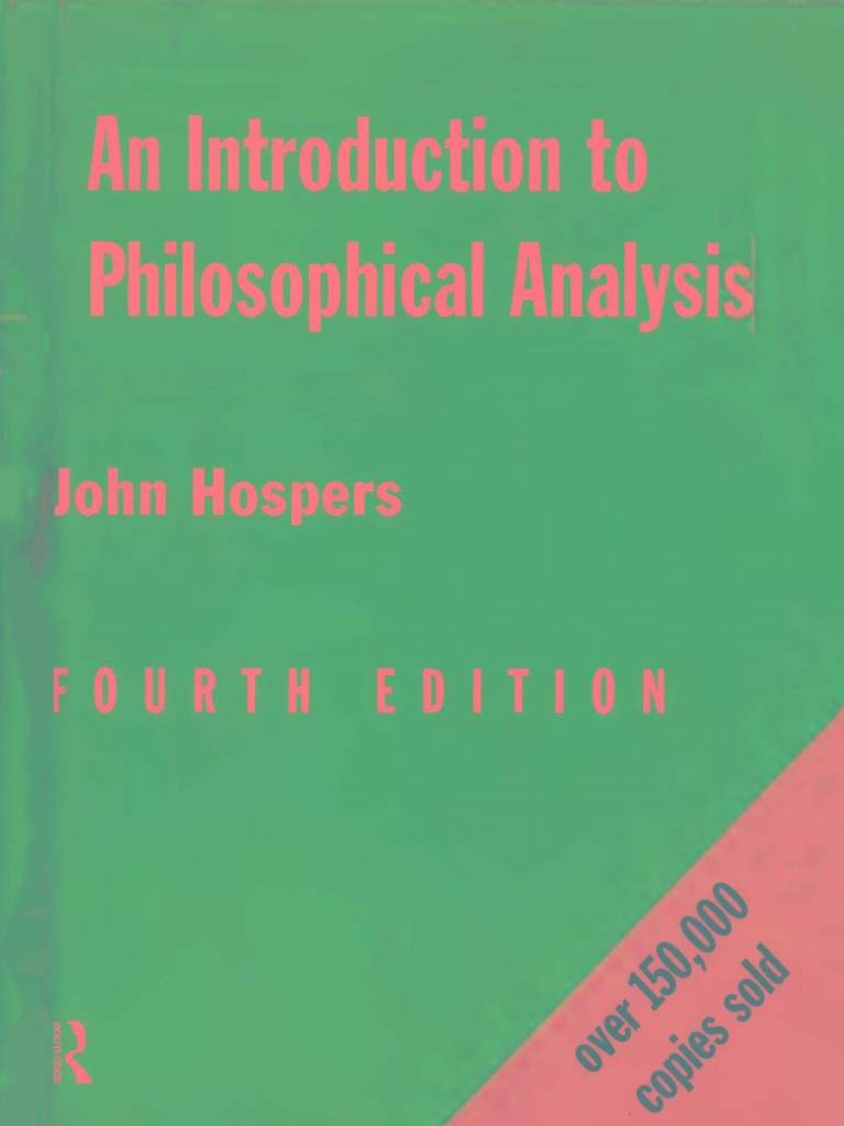 An Introduction To Philosophical Analysis | PDF