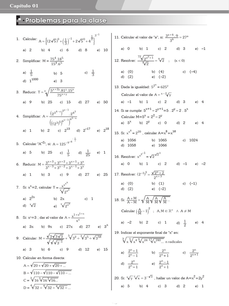 Álgebra General Semana 1 - Semana 3 | PDF