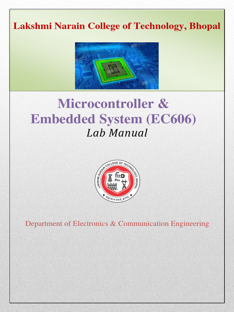 EC606 Microcontroller Lab Manual | PDF | Assembly Language | Engineering