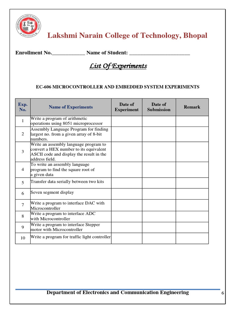 Microcontroller Experiments Guide | PDF | Assembly Language ...