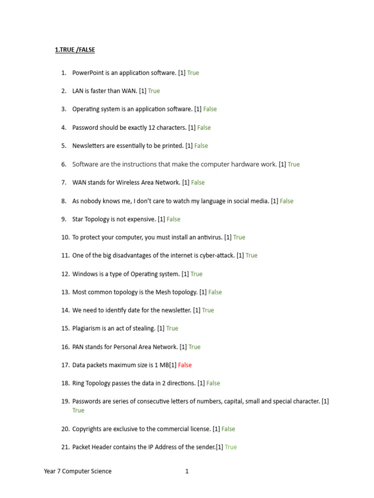 Year 7 Revision Final Solved | Download Free PDF | Integer (Computer Science) | Rounding
