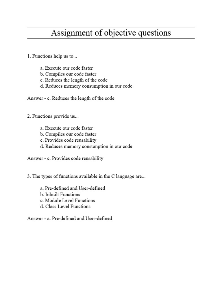 Assignment 21 Functions Ans | PDF | C (Programming Language) | Library (Computing)