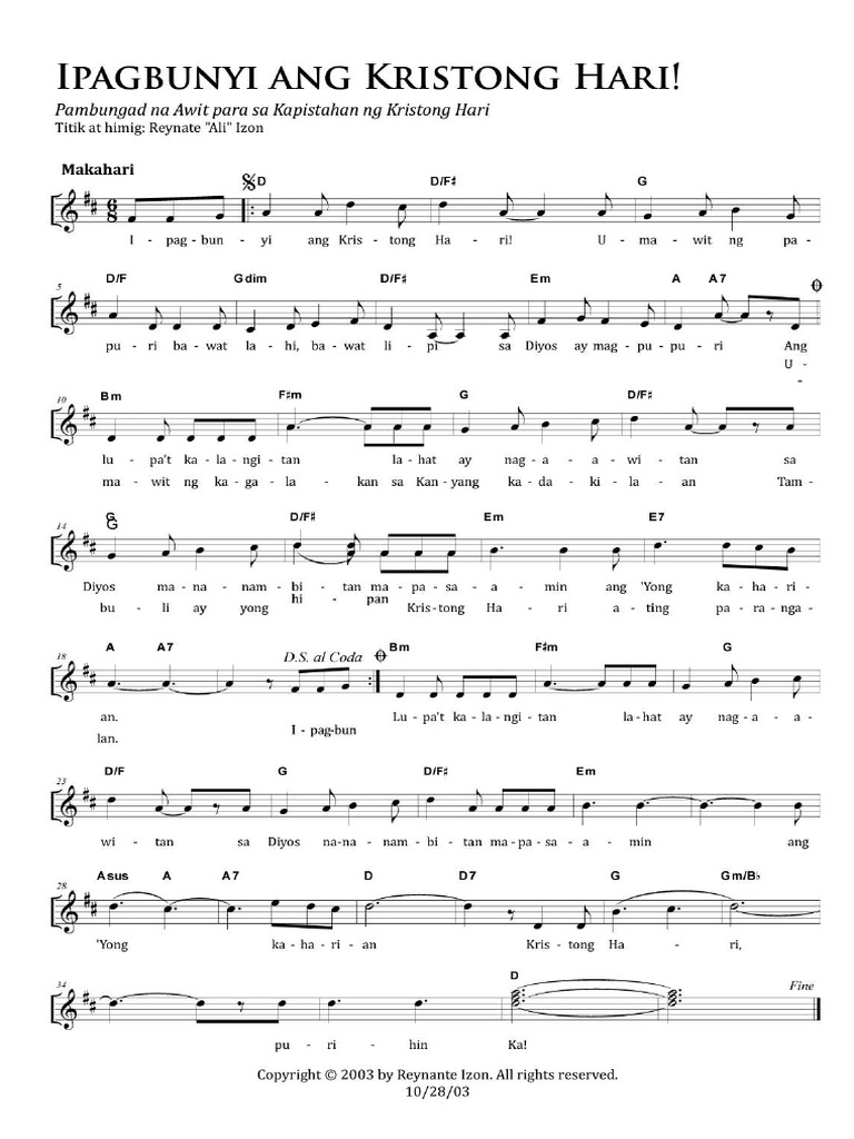 Ipagbunyi Ang Kristong Hari | PDF