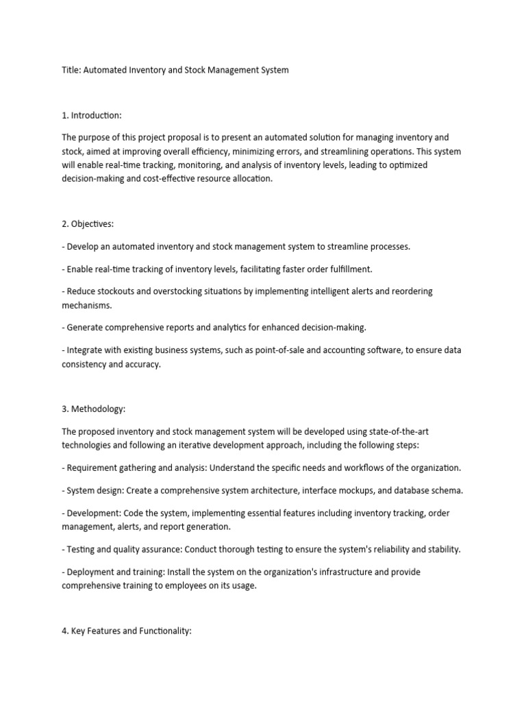 Automated Inventory and Stock MGMT Sys | PDF | Automation | Inventory