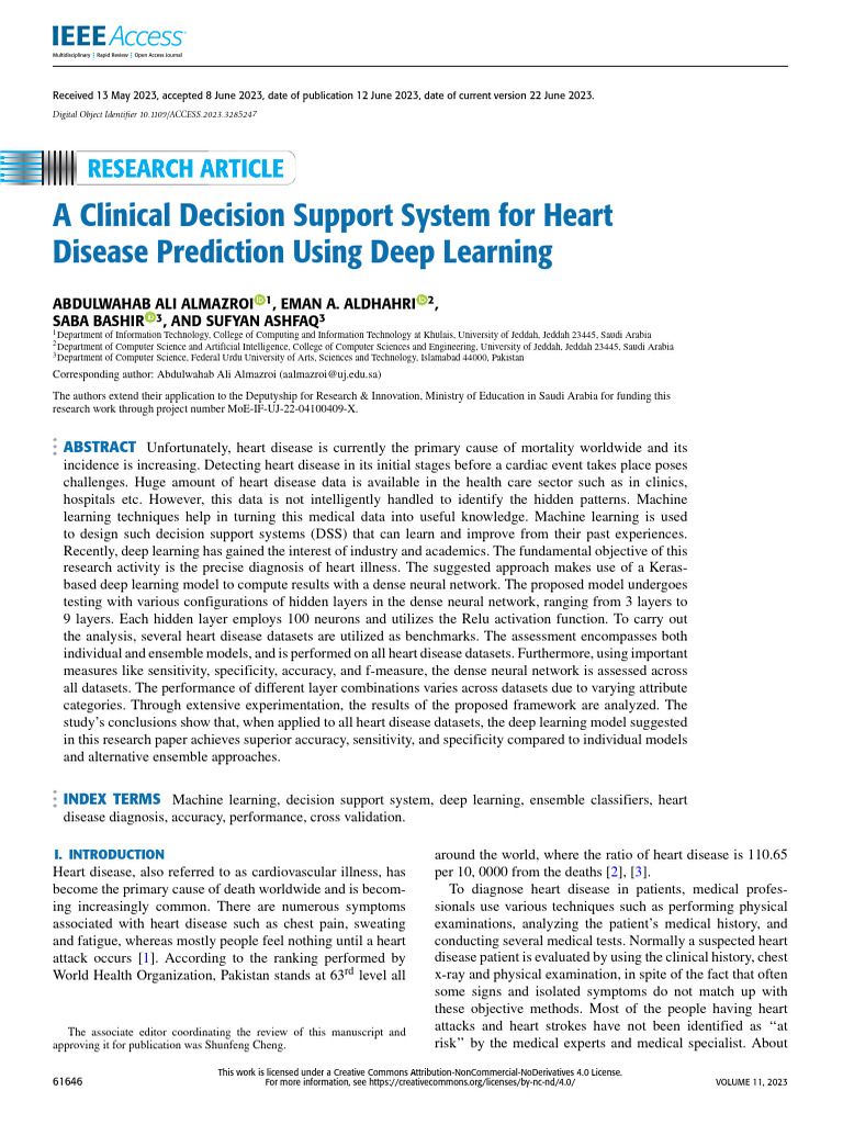 A Clinical Decision Support System For Heart Disease Prediction Using ...