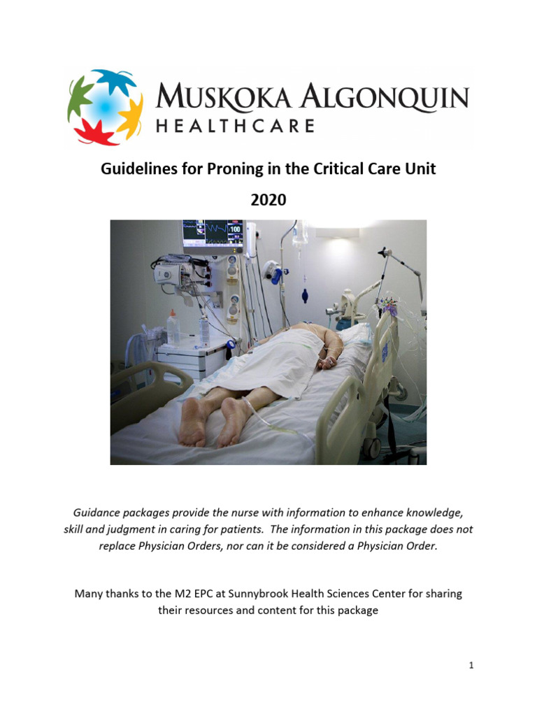 Proning Self Learning Package 2020 Final | PDF | Intensive Care Medicine | Clinical Medicine