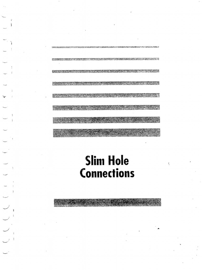 Slim Hole Connections | PDF