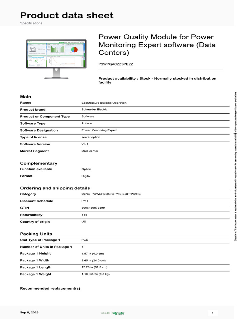 Power Quality Module Data Sheet | PDF